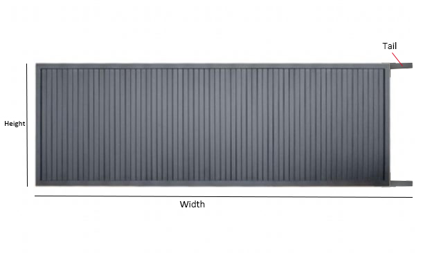 SLFF Tongue and Groove/ Full solid Driveway Gate - Metallic