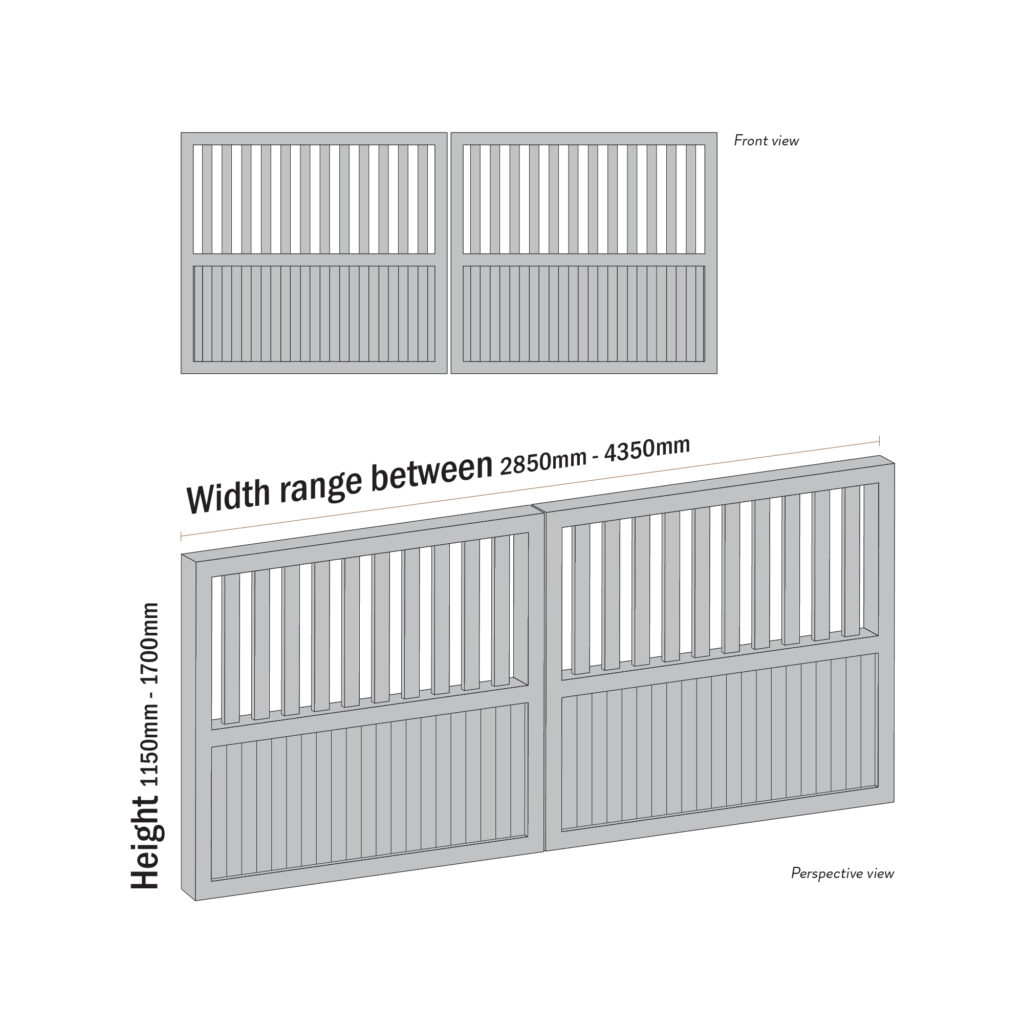 SWHF Aluminium Swing Gates Half Window Gate - Metallic Getagate