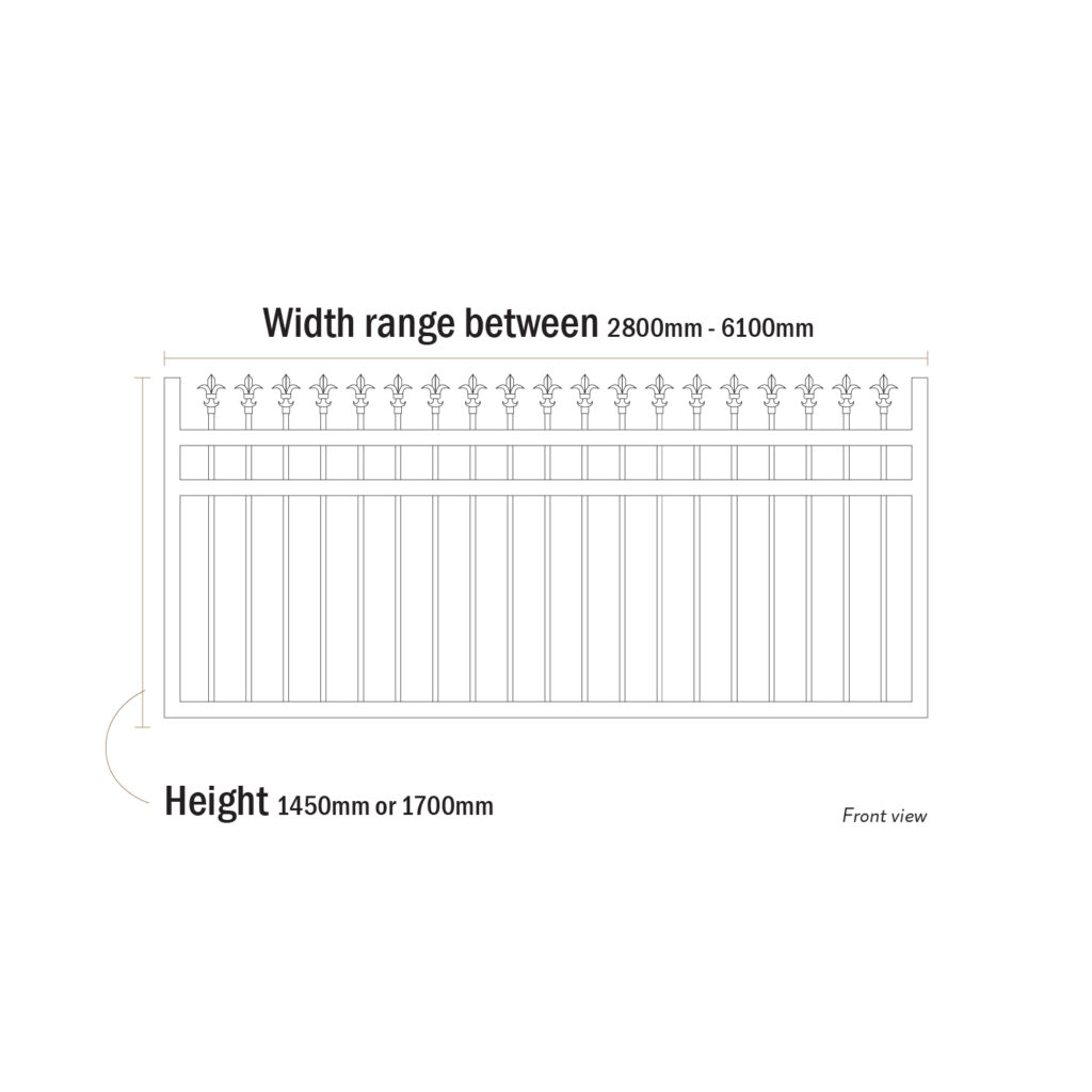 SLSF Aluminium Sliding/ Single Swing Gate spikes on top Driveway Gate ...
