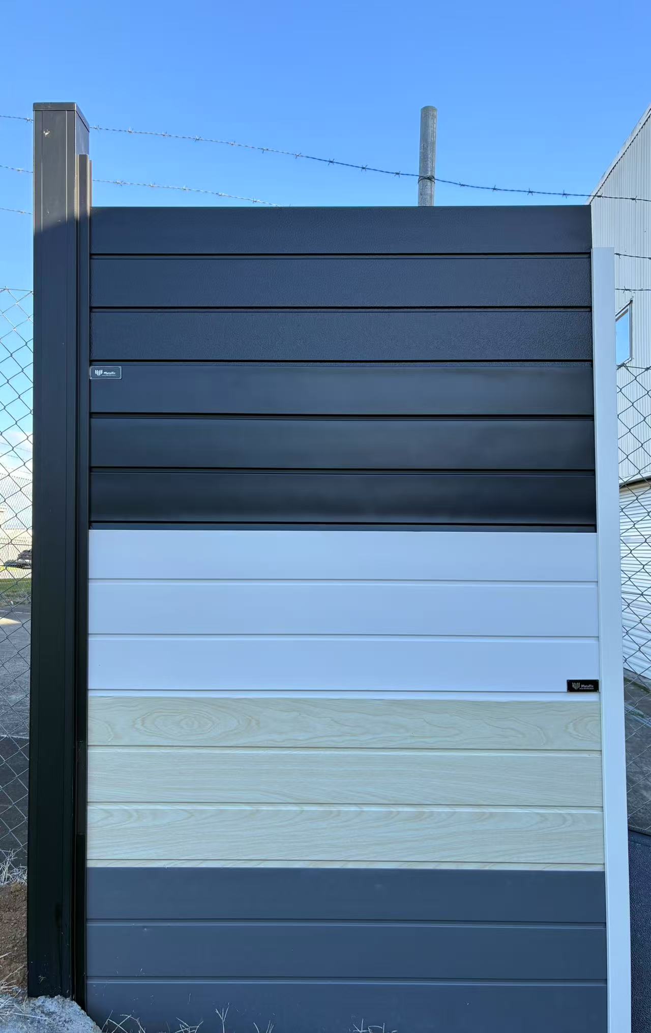 PU Noise Reduction Aluminum coated Coloursteel Fence Panel - Double ...